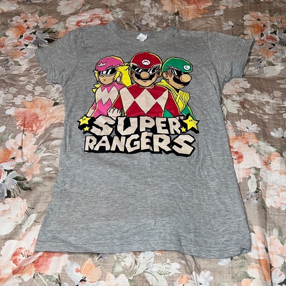 Tultex | Tops | Super Mario X Power Rangers Tee | Poshmark